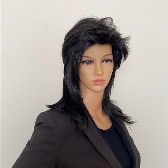 Accessories | Black Wig Natural Shaggy Layers Puff 8s Pure Black Abba ...